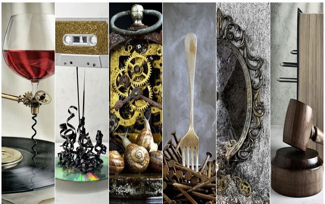 De copas musicales - bodegones animados - Gabriel Sanz Glitch